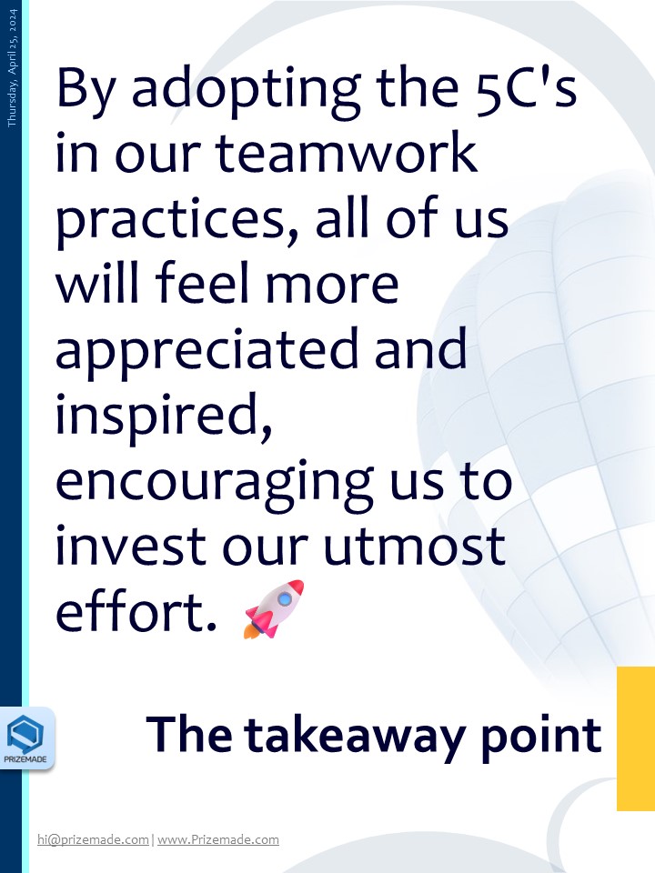 The 5C’s of effective teamwork - Prizemade